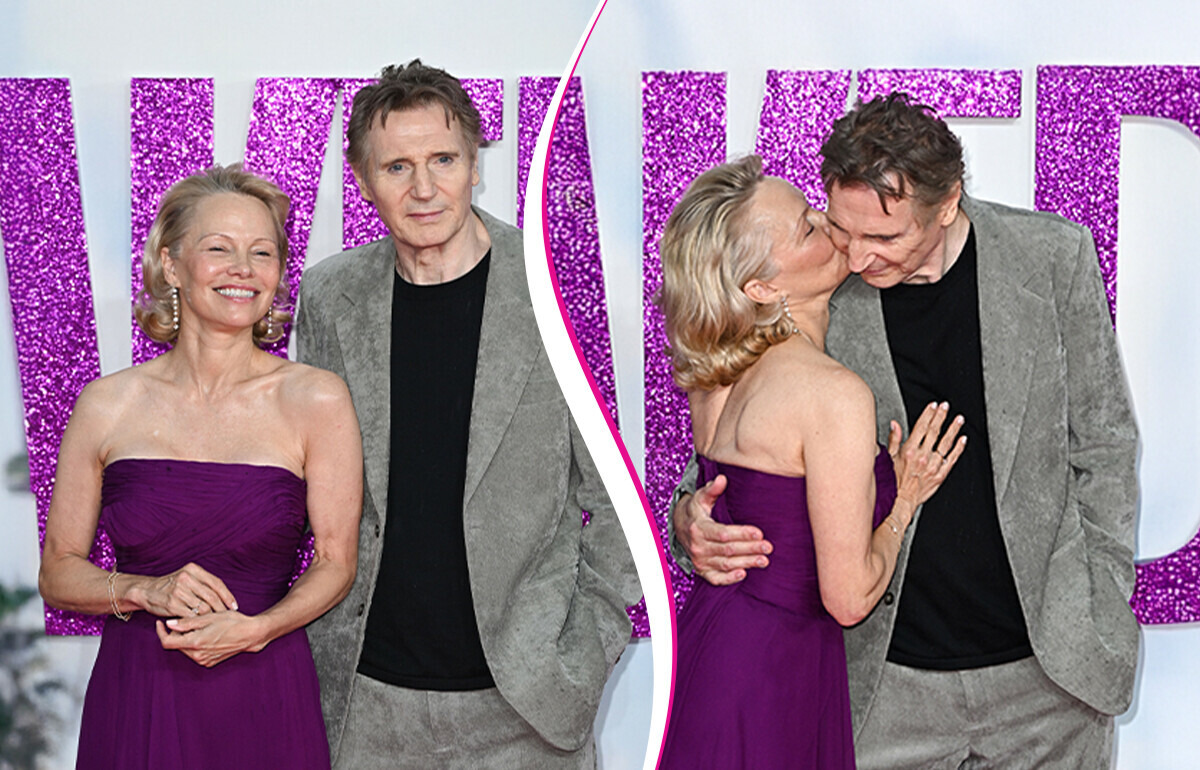 Pamela Anderson and Liam Neeson Can’t Keep Their Hands Off Each Other ...